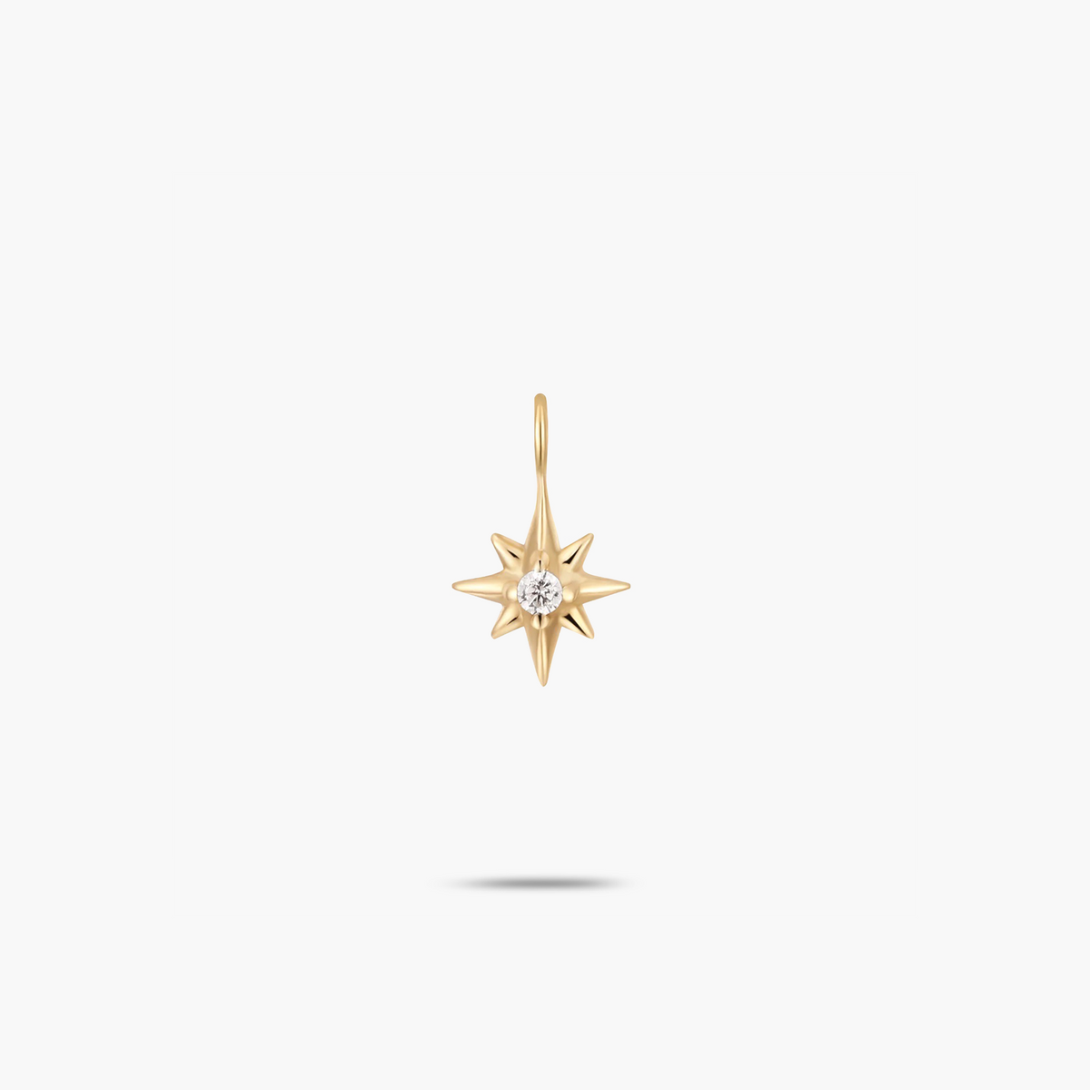 Amare Wear 14k Solid Gold North Star Diamond Charm – AMARE WEAR
